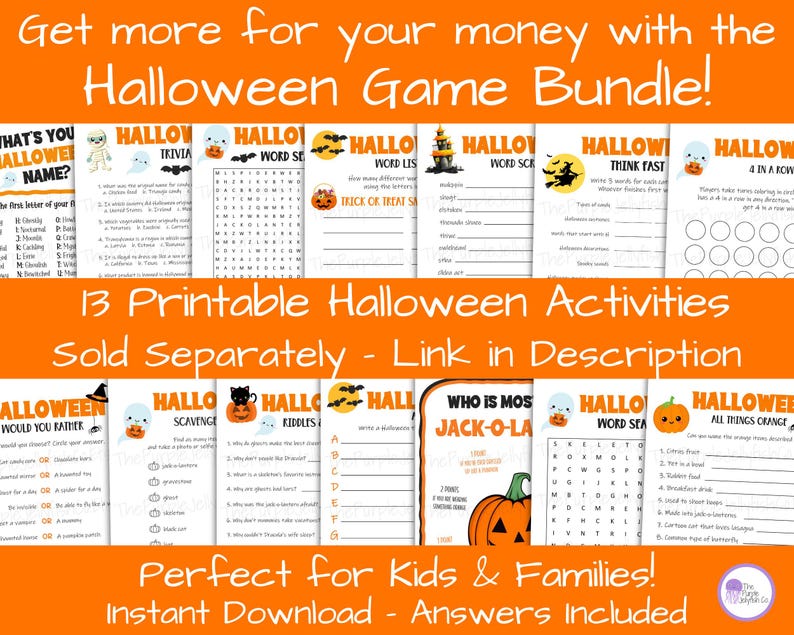 Halloween Word Scramble, Printable Halloween Activity for Kids & Adults ...