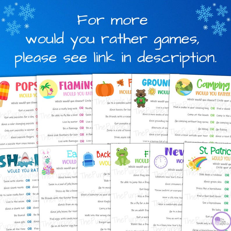 Winter Would You Rather Questions for Kids, This or That Christmas ...