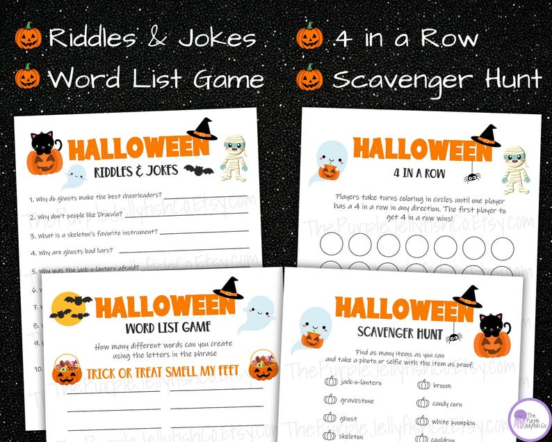 Halloween Games for Kids Printable, Halloween Party Ideas, Fun ...