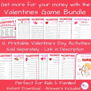 Whats Your Valentine's Day Name Game Sign & Name Tags, Printable ...