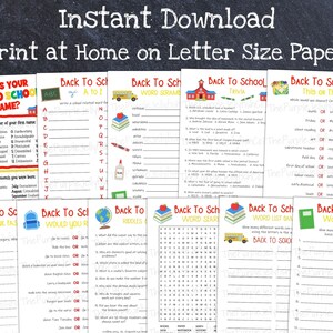 Back to School Game Bundle, First Day of School Activity Printable, Ice ...