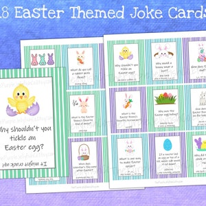 Easter Lunchbox Jokes, Printable Easter Lunch Box Notes, Joke Cards for ...