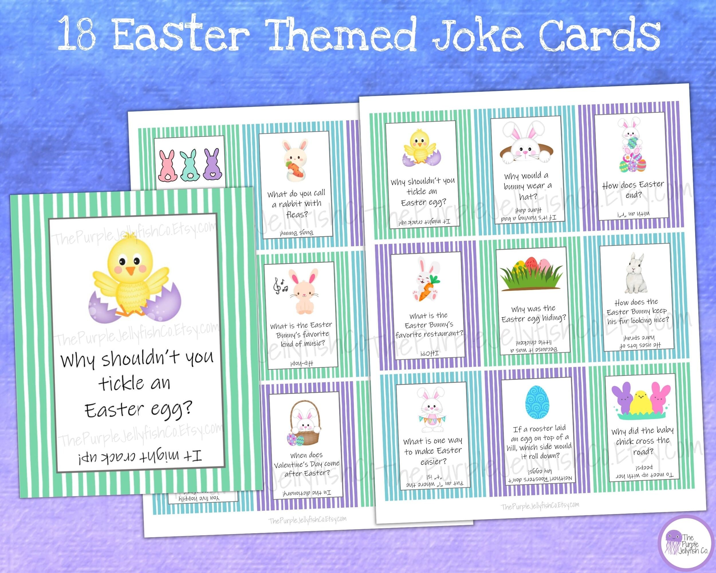 Easter Lunchbox Jokes, Printable Easter Lunch Box Notes, Joke Cards for ...