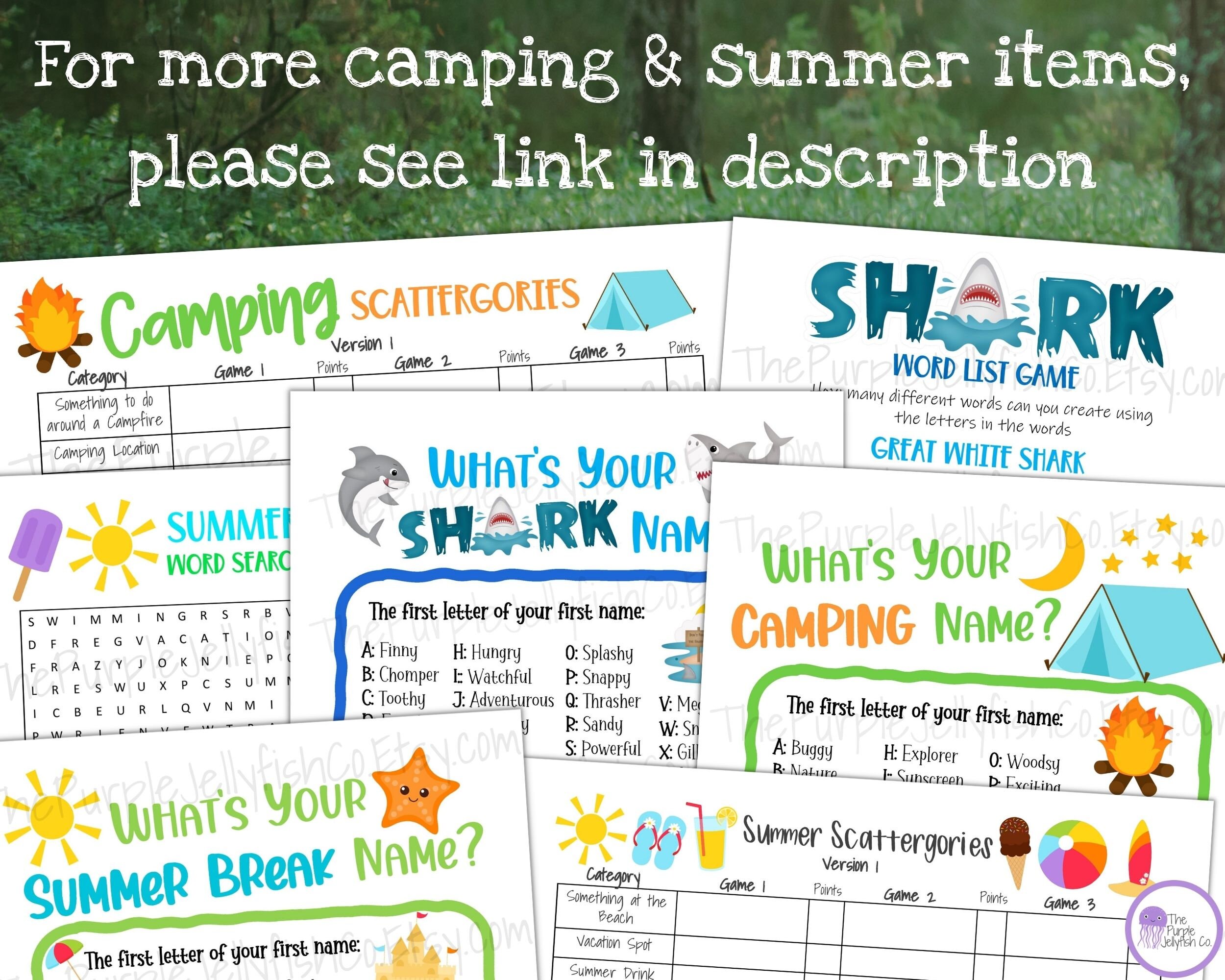 Camping This or That Game, Fun Camping Game Printable, Would You Rather ...
