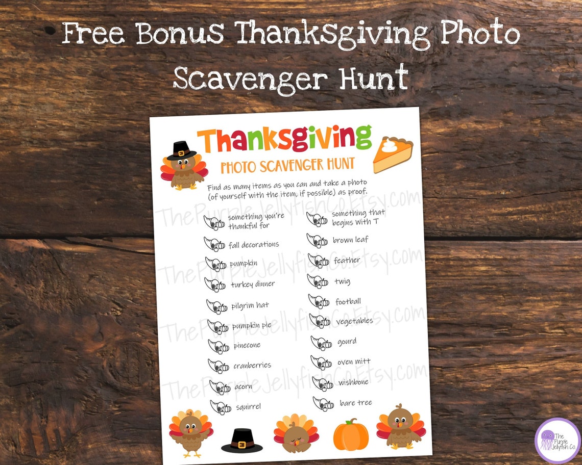 Thanksgiving Game Bundle Thanksgiving Games for Kids & - Etsy