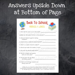 Back to School Jokes for Kids, First Day of School Activity, Back to ...