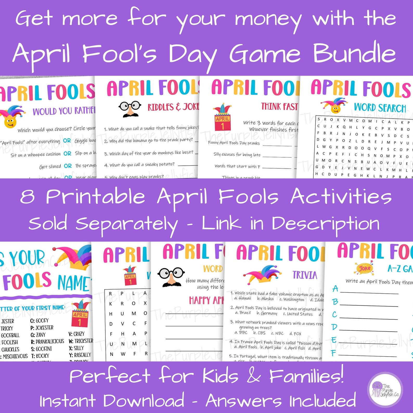 April Fool's Day Would You Rather Game Printable, This or That ...