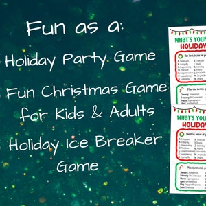 Christmas Name Game + Name Tags, What's Your Name Game Festive Holiday ...