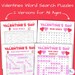 Valentine's Day Games Printable, Valentines Activities for Kids & Teens ...