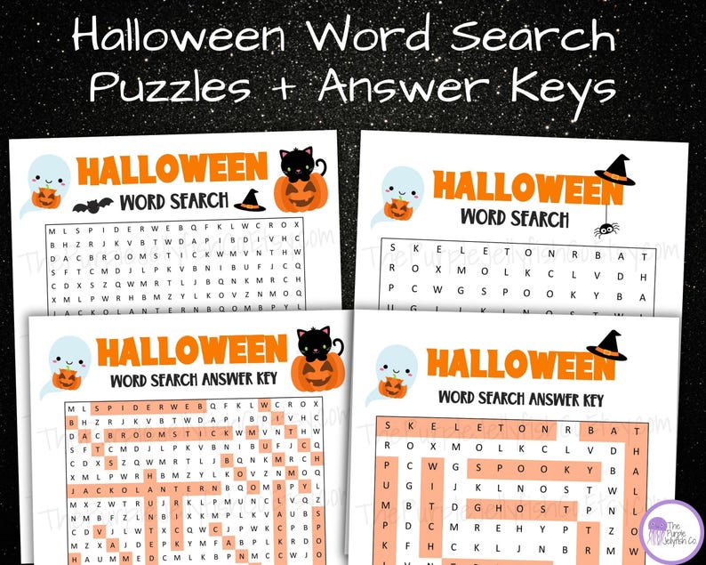 Halloween Word Search Games, Halloween Worksheets for Kids, Halloween ...