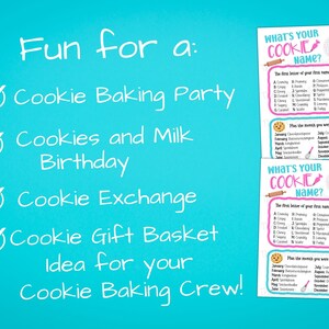 What's Your Cookie Name Game Sign and Name Tags, Cookies and Milk ...