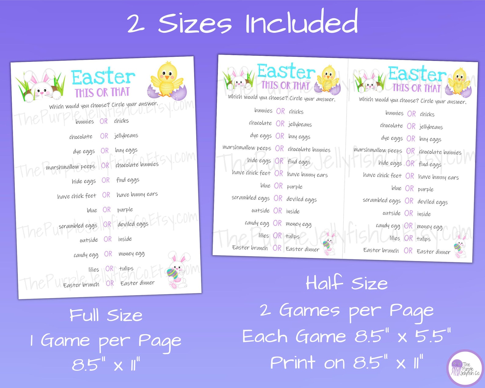 This or That Easter Game Printable, Easter Activity for Kids & Adults ...