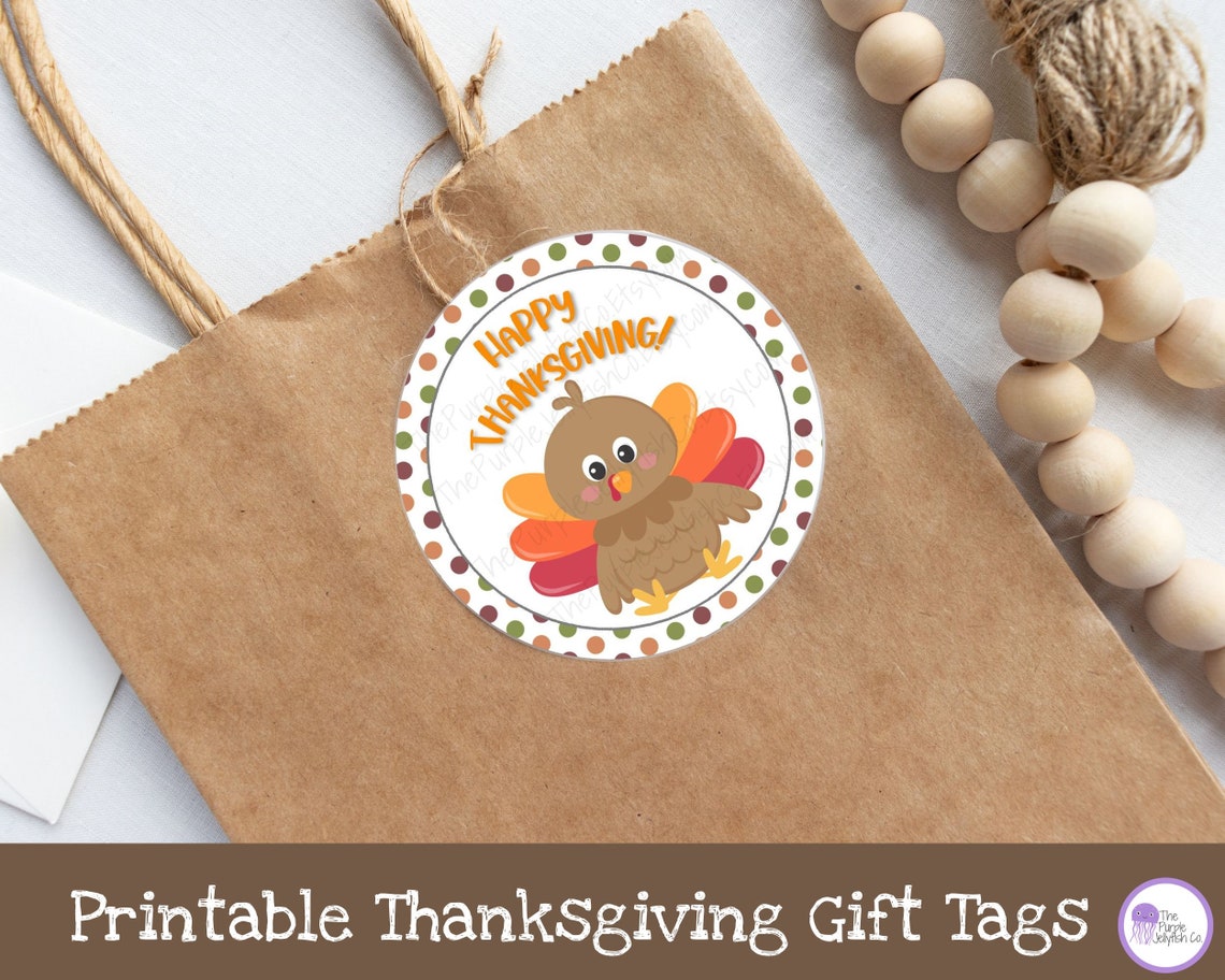 Thanksgiving Gift Tag Printable Thanksgiving Treat Tag - Etsy