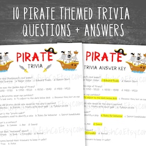 Pirate Games for Kids & Adults, Pirate Birthday Party Printable Bundle ...