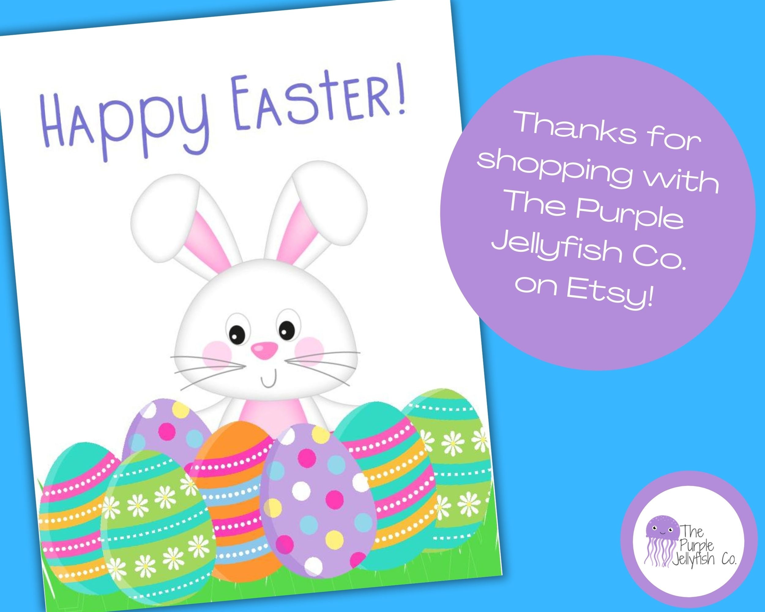 Printable Easter Gift Tags, Cute Easter Mini Card for Kids, Digital ...