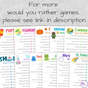 April Fool's Day Would You Rather Game Printable, This or That ...