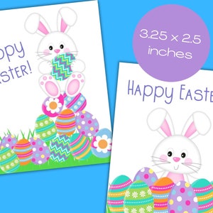 Printable Easter Gift Tags, Cute Easter Mini Card for Kids, Digital ...
