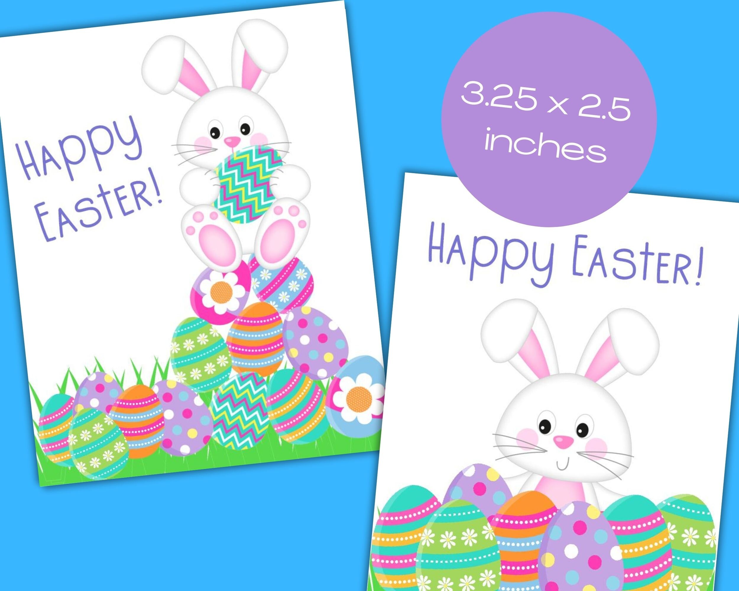 Printable Easter Gift Tags, Cute Easter Mini Card for Kids, Digital ...