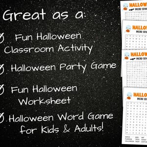 Halloween Word Search Games, Halloween Worksheets for Kids, Halloween ...