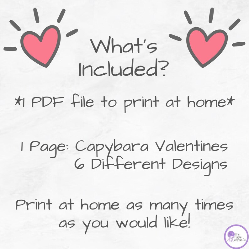 Capybara Valentine Cards for Kids Classroom, Printable Valentines Tag ...