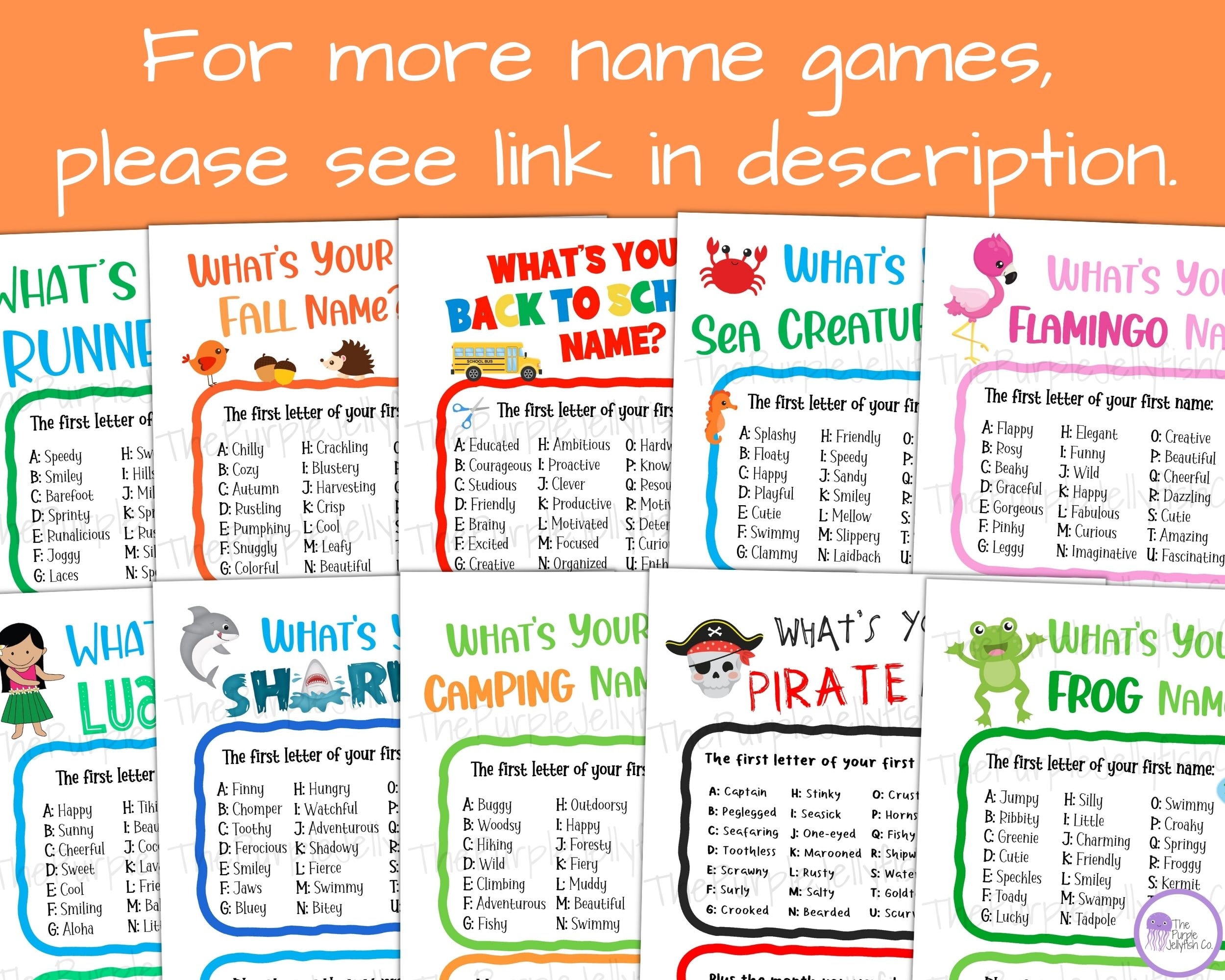 What's Your Ghost Name Game Printable Halloween Activity for Kids, Cute ...