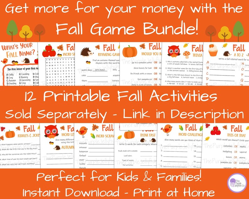 Fall Word Search Puzzle Printable for Kids & Adults, Autumn Theme Word ...