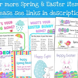 Spring Name Game, Printable Spring Activity for Kids & Adults, Spring ...