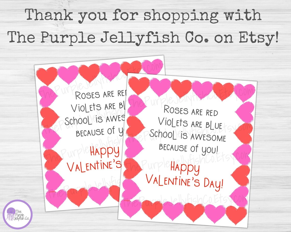 Teacher Valentines Printable, Valentine's Day Appreciation, Valentine ...