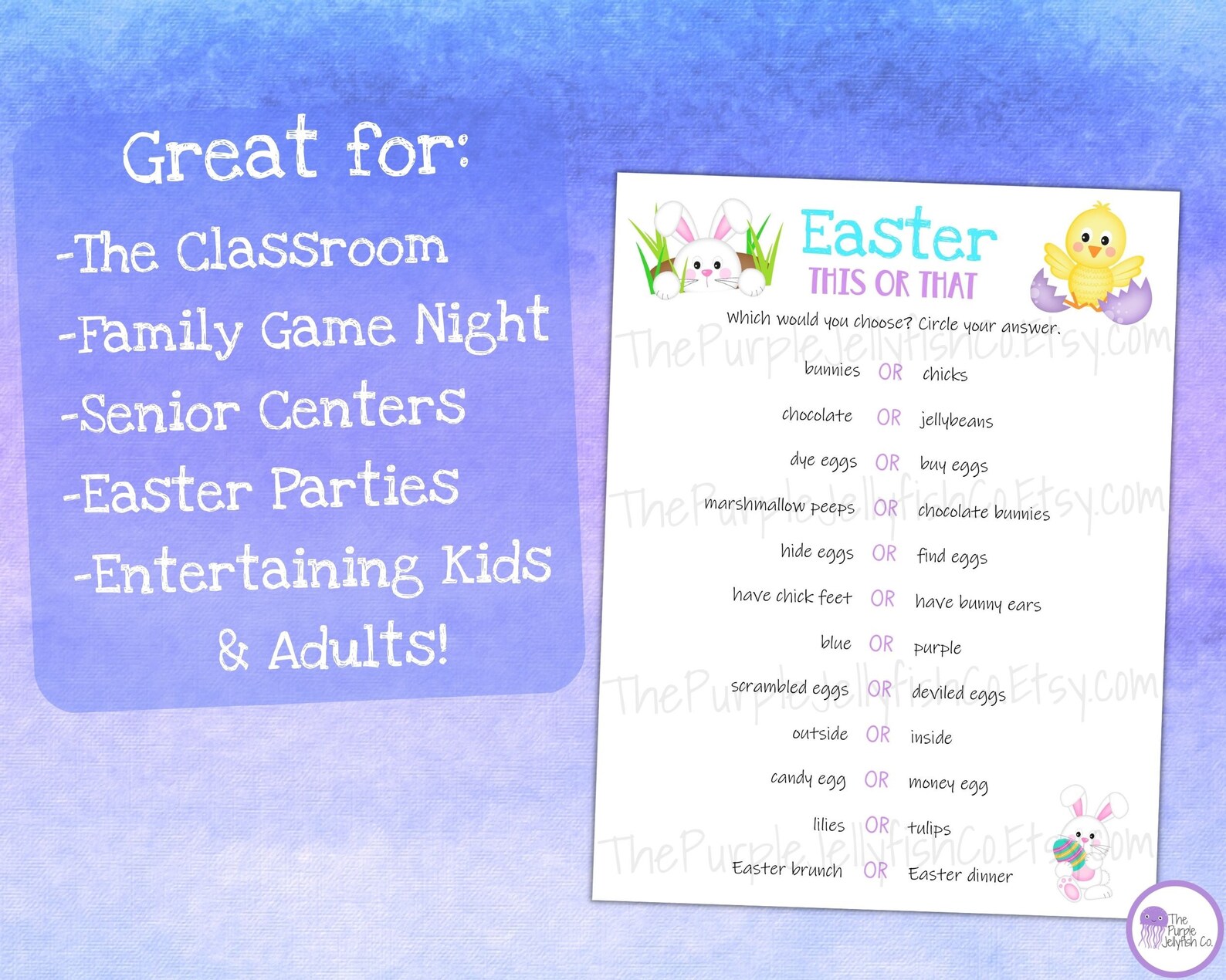 Easter This or That Game for Kids, Printable Easter Activity, Easter ...