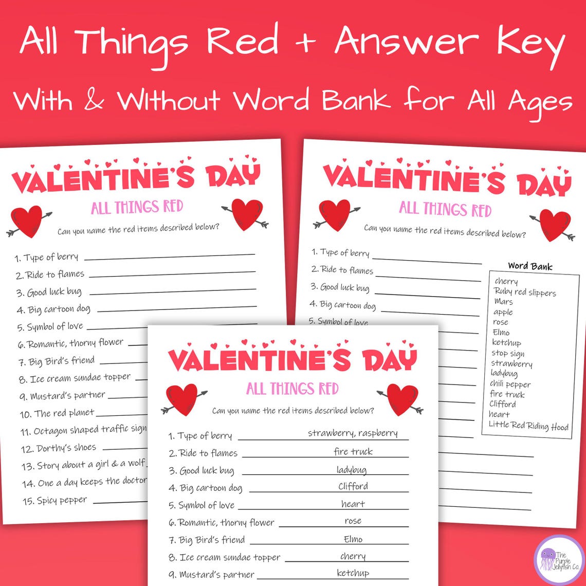 Valentine's Day Games Printable, Valentines Activities for Kids & Teens ...