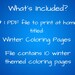 Winter Coloring Pages for Kids, Preschool Tracing Worksheets, Winter ...