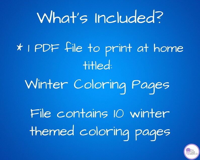 Winter Coloring Pages for Kids, Preschool Tracing Worksheets, Winter ...