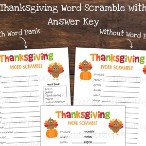 Thanksgiving Game Bundle, Thanksgiving Games Printable, Thanksgiving ...
