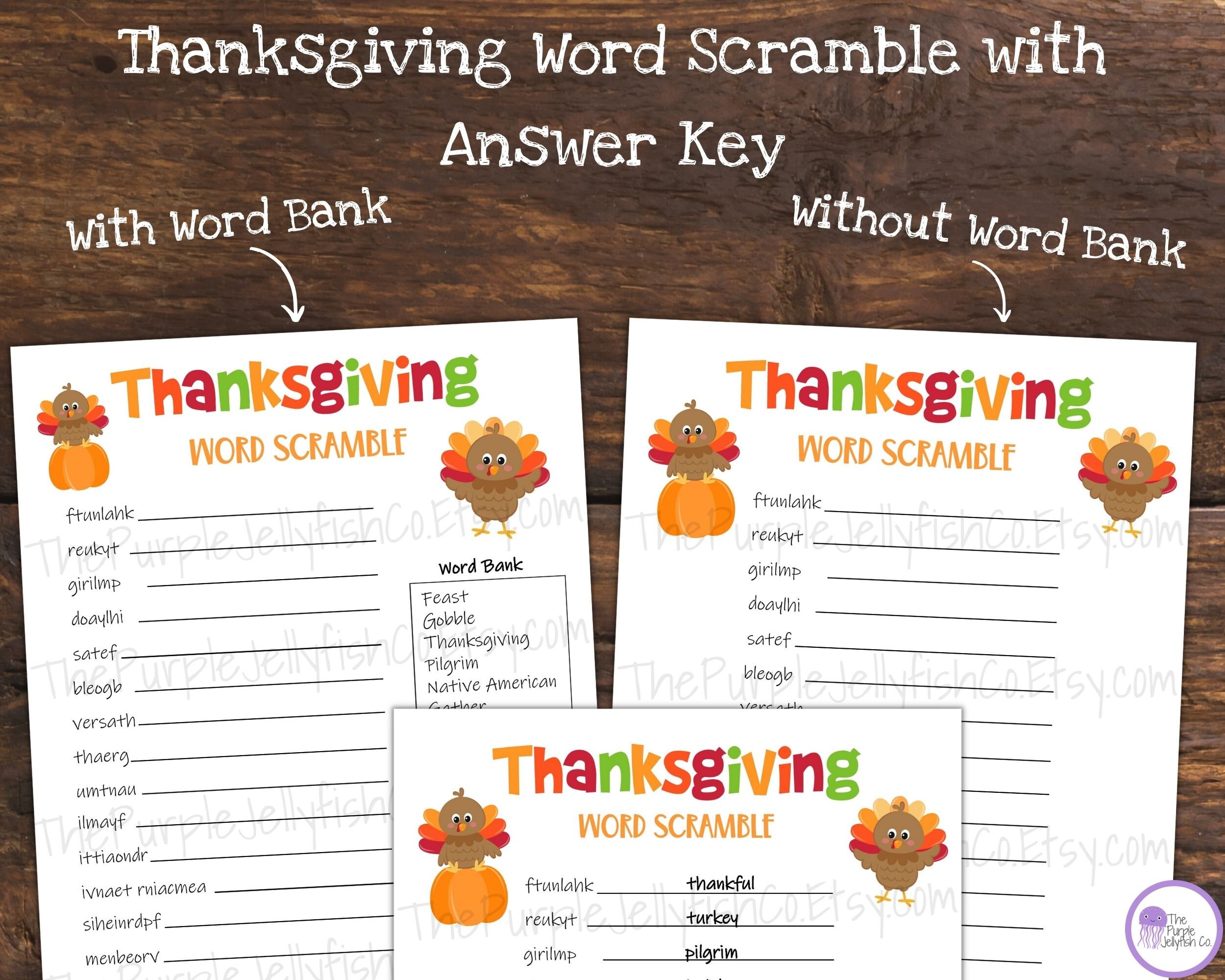 Thanksgiving Game Bundle, Thanksgiving Games Printable, Thanksgiving ...
