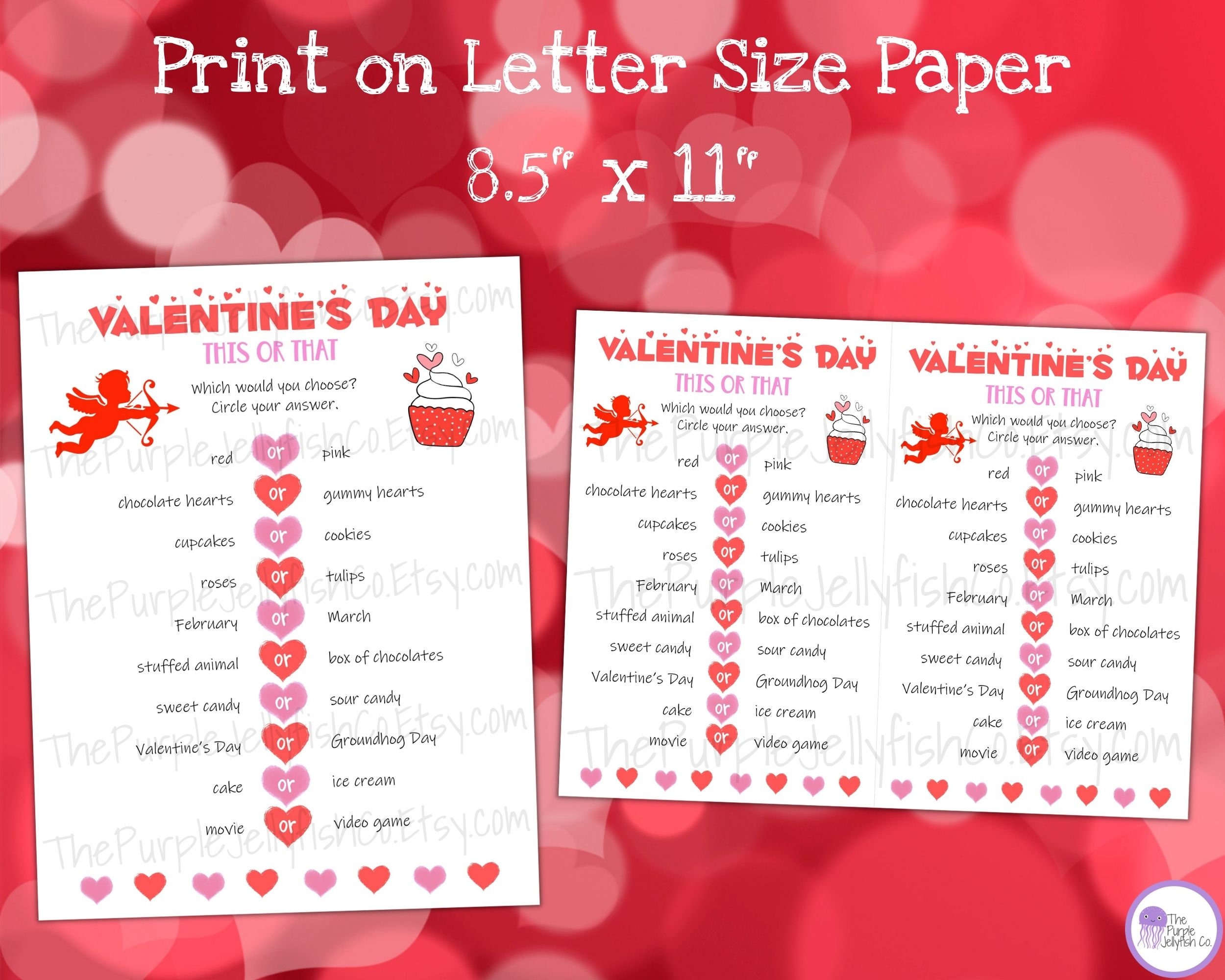 Valentines This or That Game Printable, Valentines Day Would You Rather ...