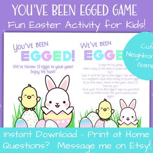 You've Been Egged Easter Activity for Kids Printable Easter Game ...