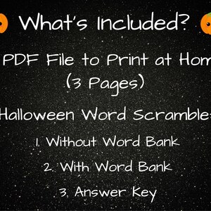 Halloween Word Scramble, Printable Halloween Activity for Kids & Adults ...