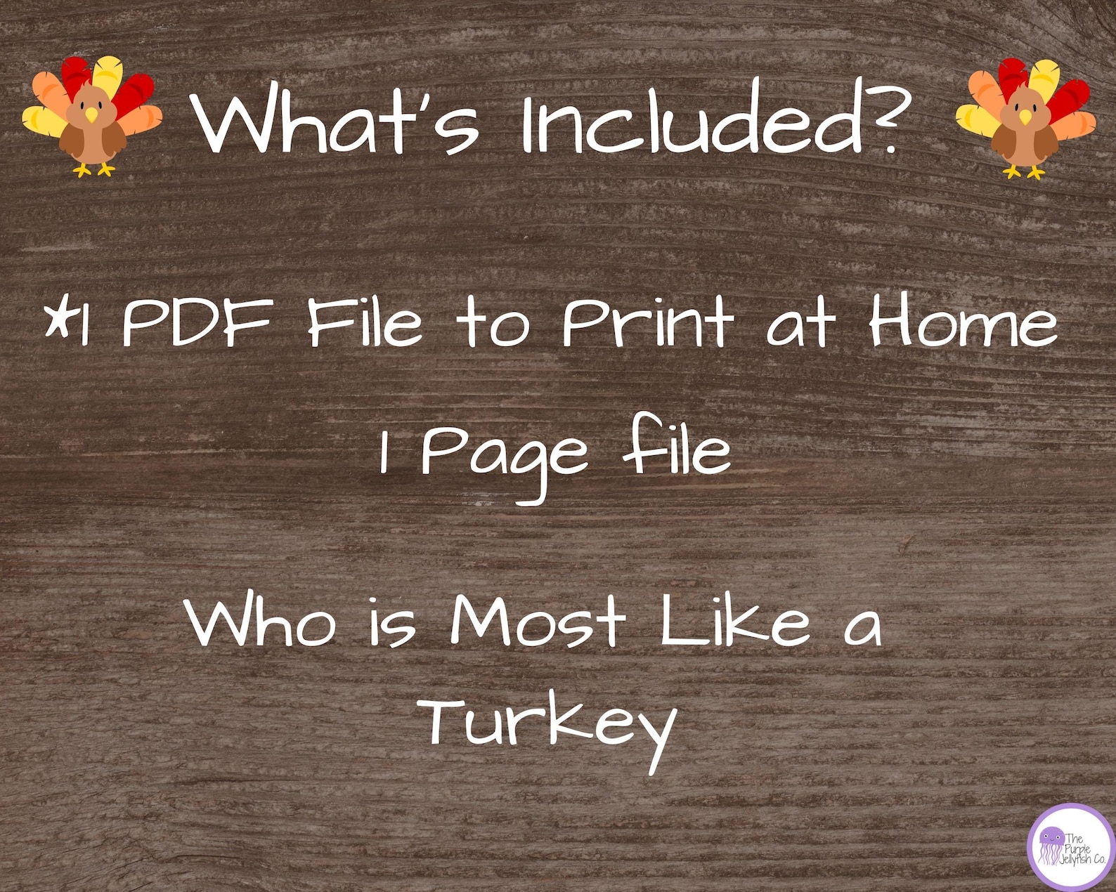 Who is Most Like a Turkey, Thanksgiving Game Printable, Friendsgiving ...