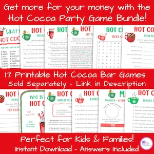 Hot Cocoa Christmas Trivia Game, Winter Party Games, Hot Chocolate Bar ...