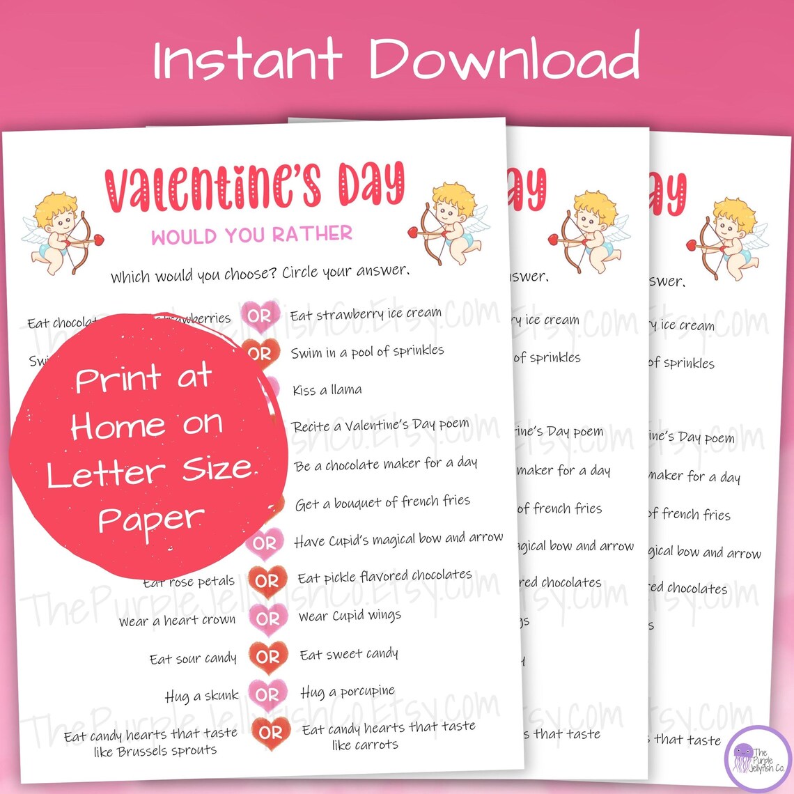 Valentine Would You Rather Game, Valentines Games for Kids Classroom ...