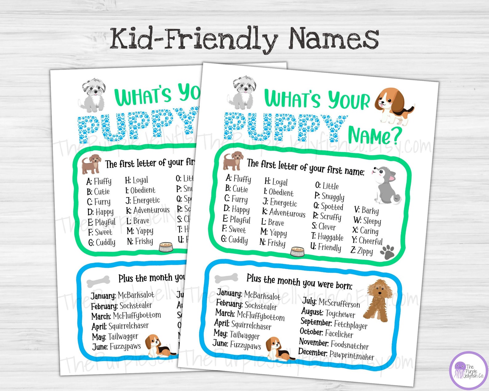 Whats Your Puppy Name Game, Puppy Party Printable, Dog Pawty, Puppy ...