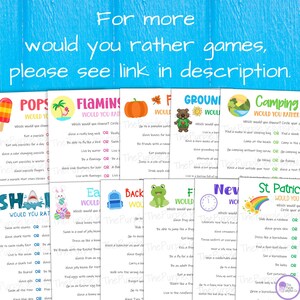 Ice Cream Party Game Printable Would You Rather Ice Cream Birthday ...
