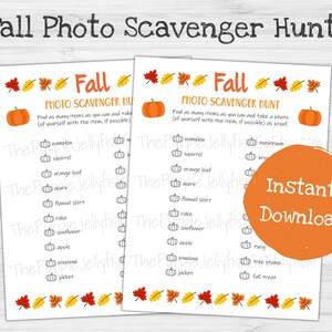 Fall Photo Scavenger Hunt for Teens, Printable Fall Game for Kids ...