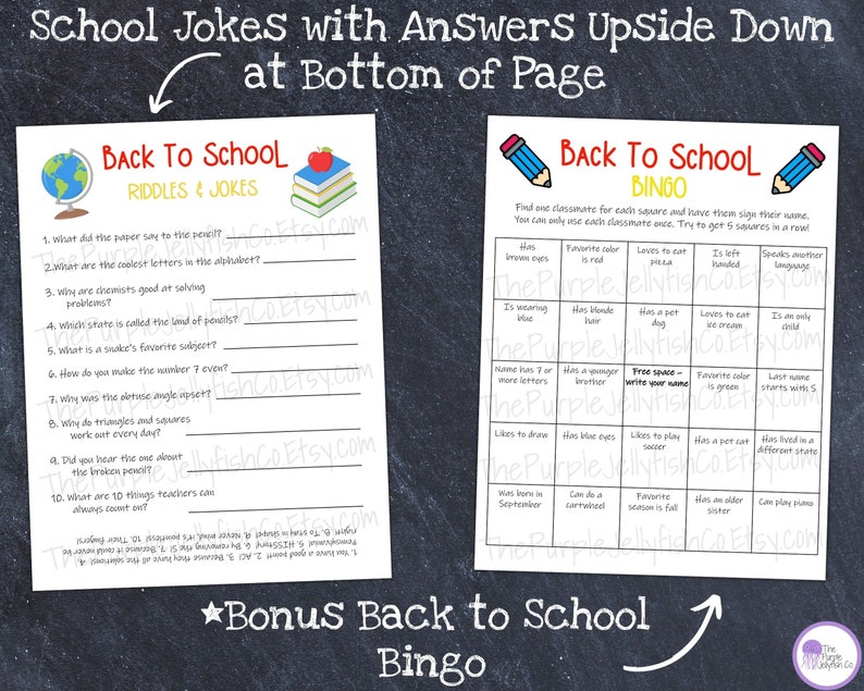 Back to School Game Bundle, First Day of School Activity Printable, Ice ...