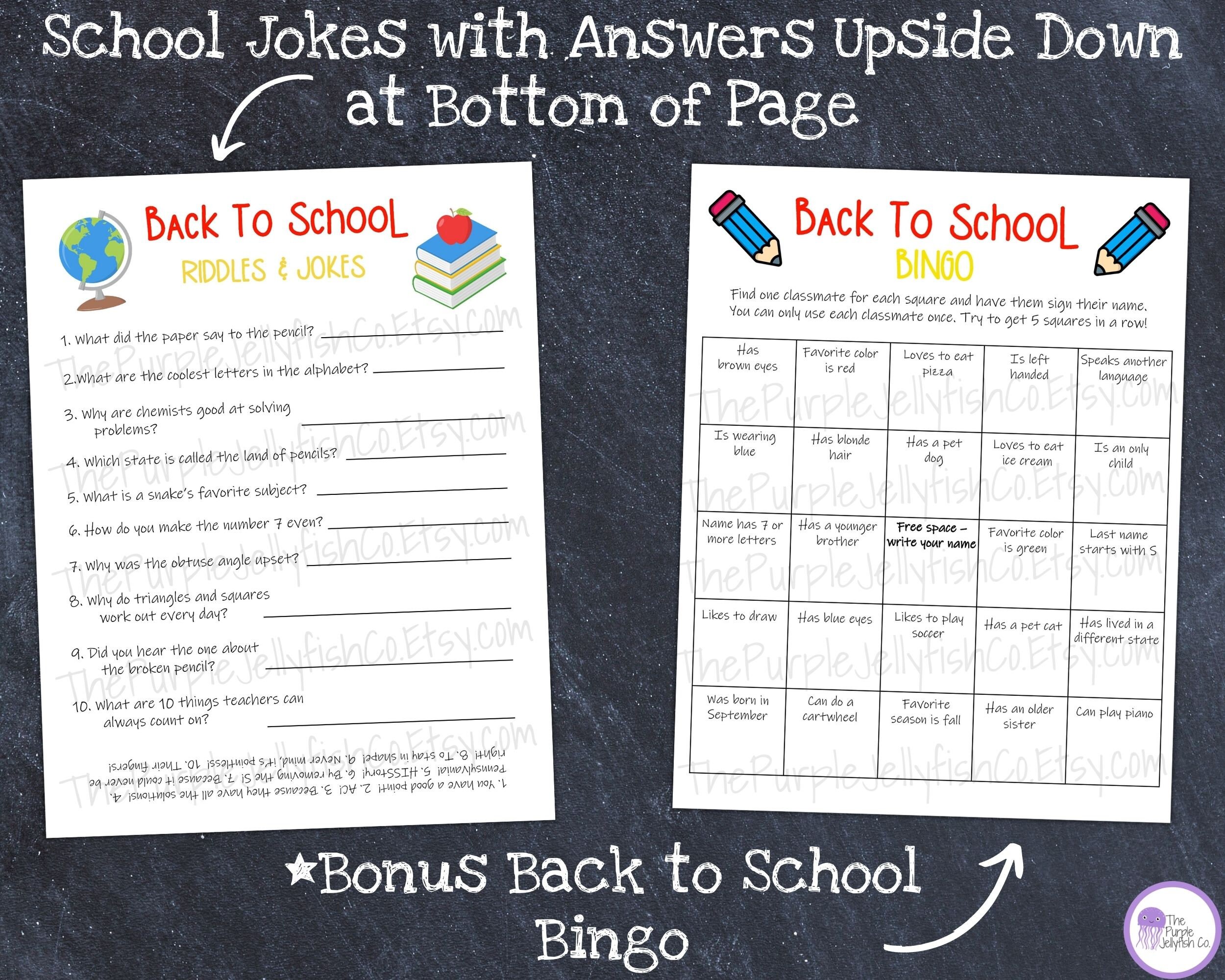 Back to School Printable Games for Kids First Day of School Activities ...