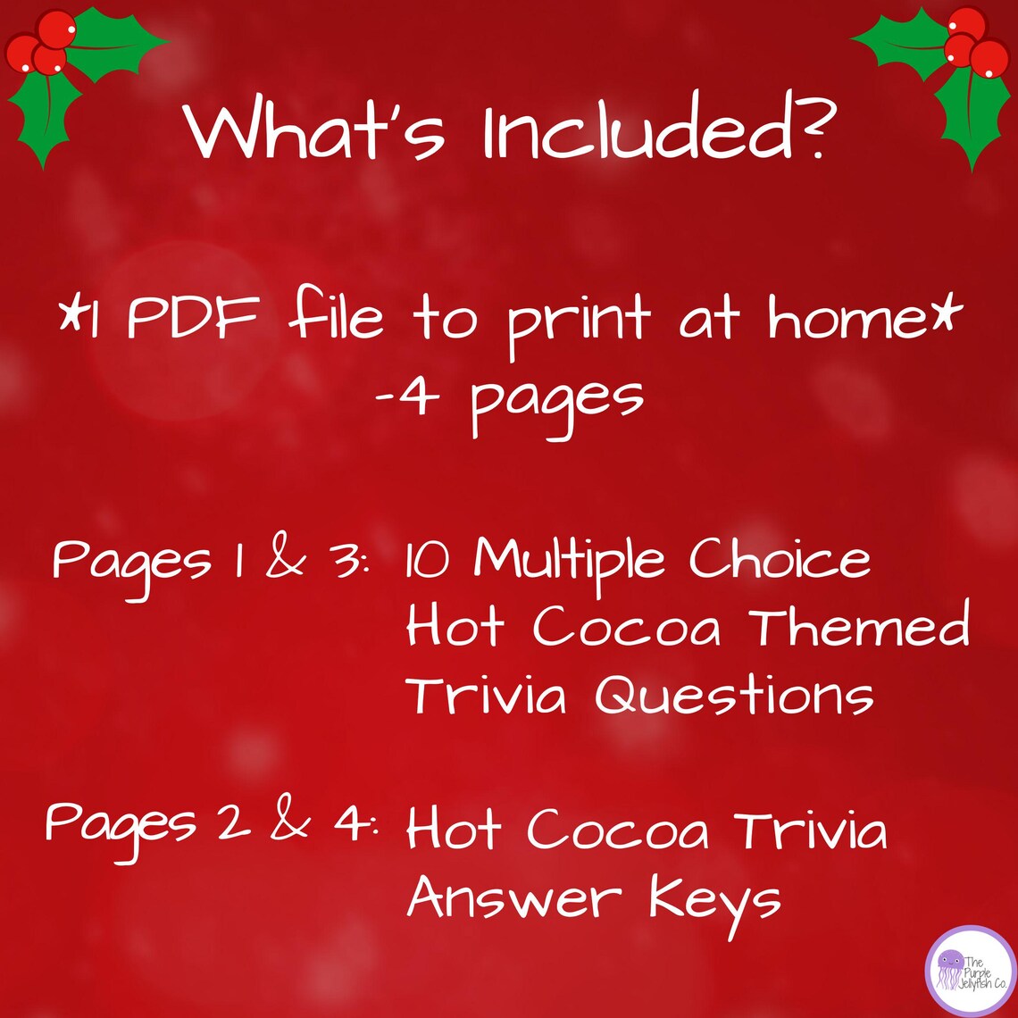 Hot Cocoa Christmas Trivia Game, Winter Party Games, Hot Chocolate Bar ...