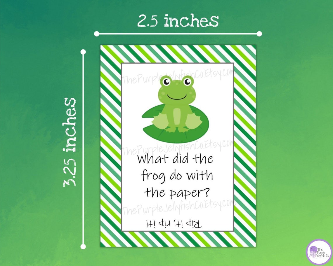 Frog Lunchbox Jokes, Printable Lunch Box Jokes, Frog Theme Lunch Box ...
