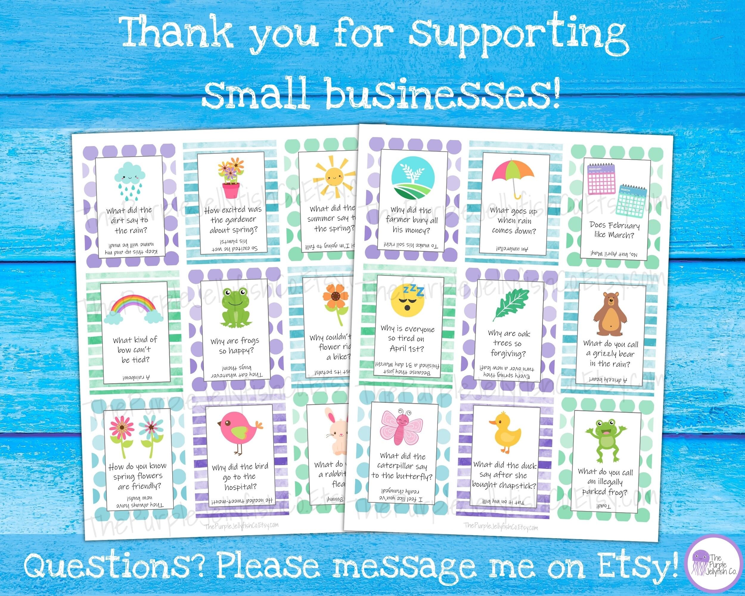 Spring Lunchbox Jokes, Printable Lunchbox Notes, Easter Lunch Box Jokes ...