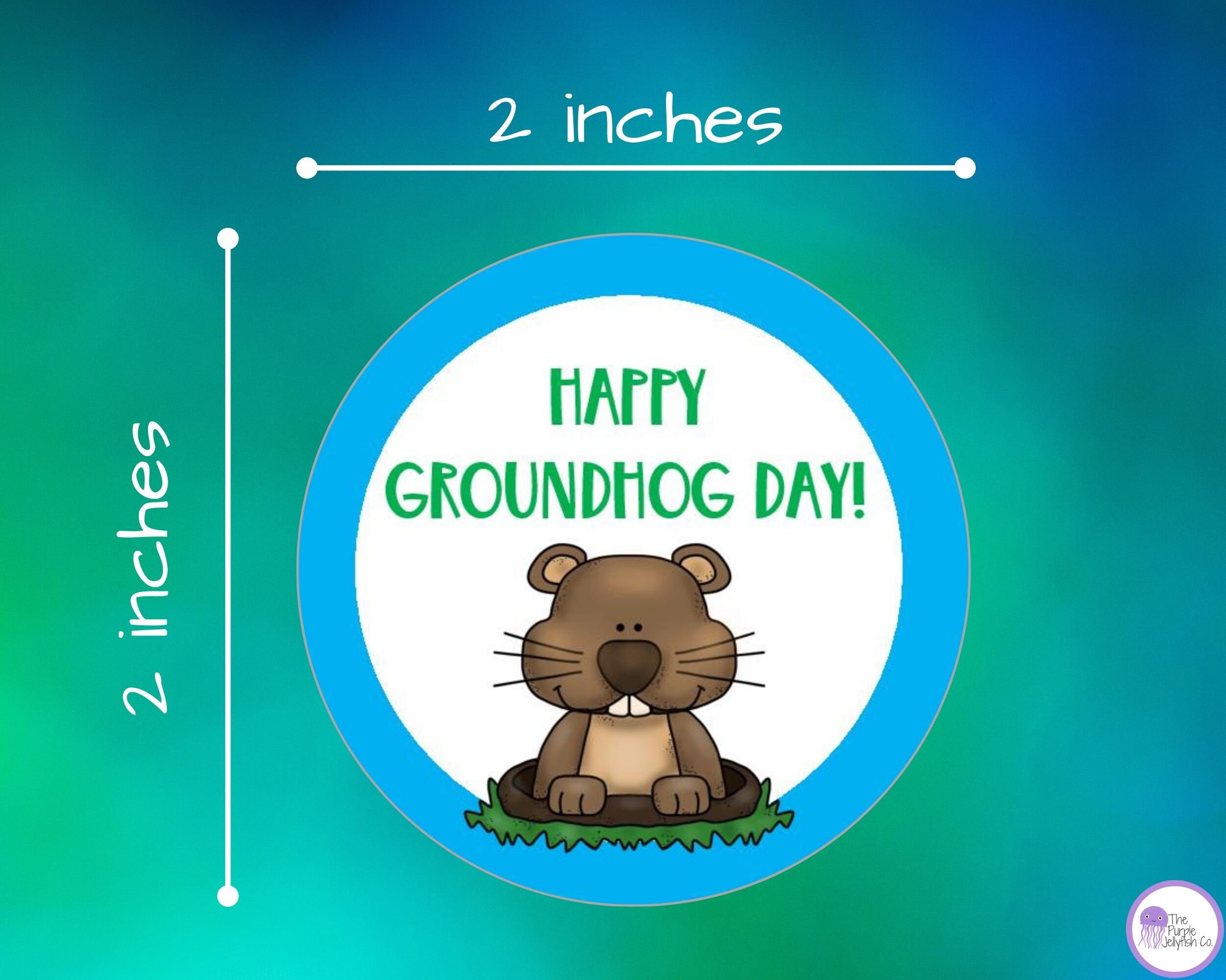 Groundhog Day Cupcake Toppers Printable, Happy Groundhog Day Party ...