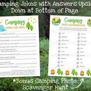 Camping Games Bundle, Fun Camping Games Printable, Camping Activities ...